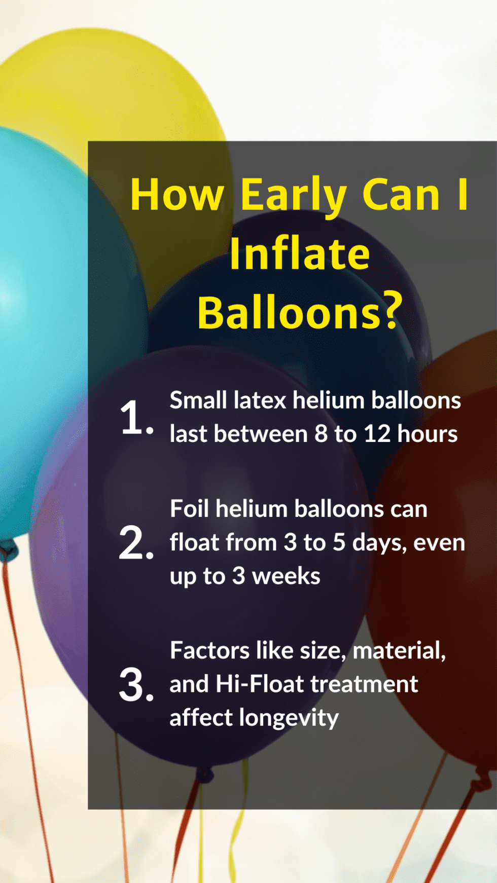 Balloon HQ presents: How Early Can I Inflate Balloons?